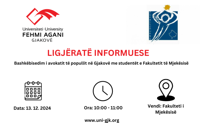 Fakulteti i Mjekësisë organizon bashkëbisedim me Avokatin e Popullit ...
